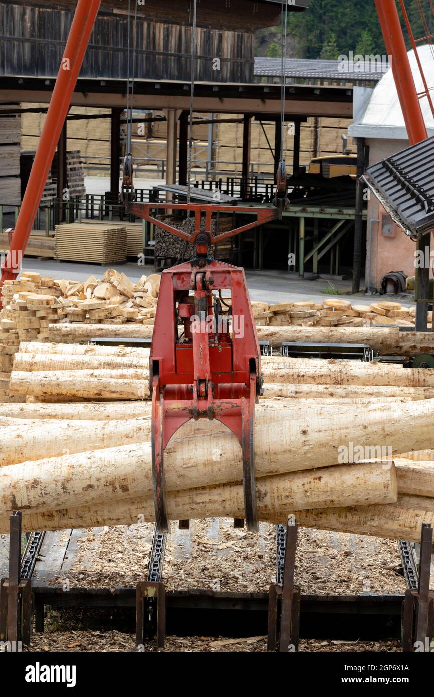 woodworking industry in Alps, Italy Stock Photo - Alamy