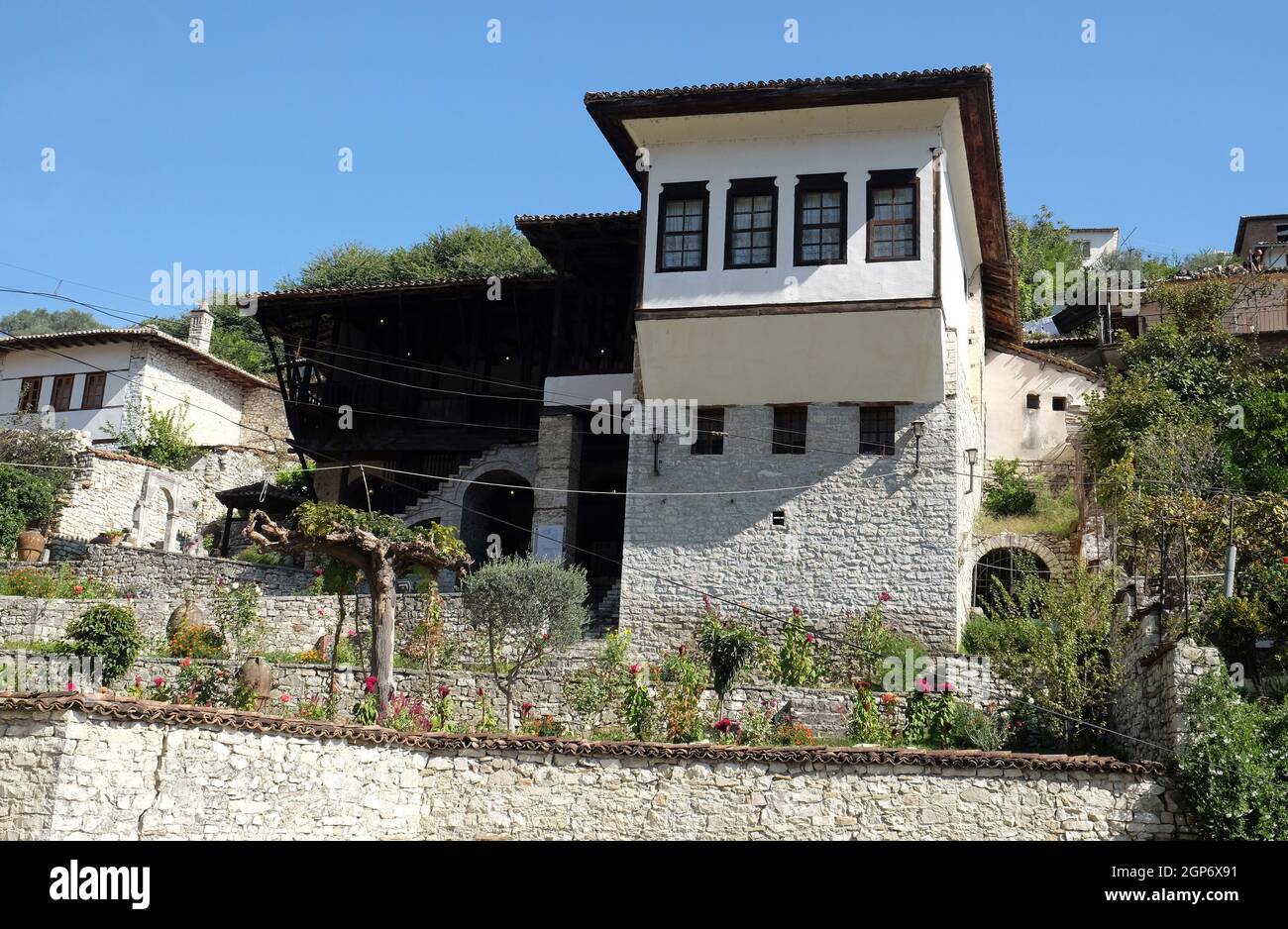Traditional ottoman house in old town Berat known as the White City of ...