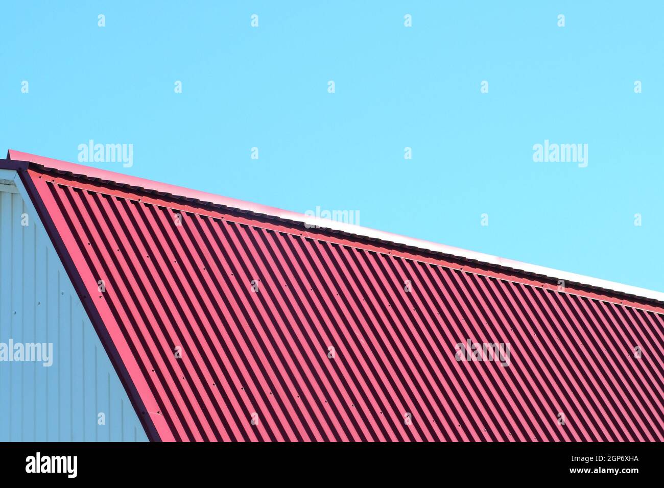 Roof metal sheets. Modern types of roofing materials Stock Photo - Alamy