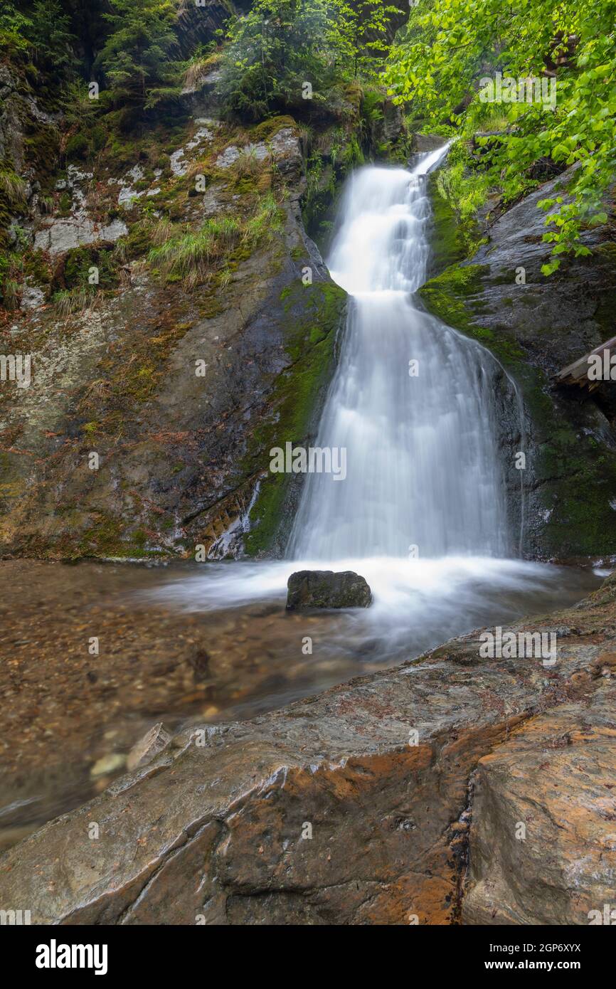 Resov waterfalls on the river Huntava in Nizky Jesenik, Northern ...