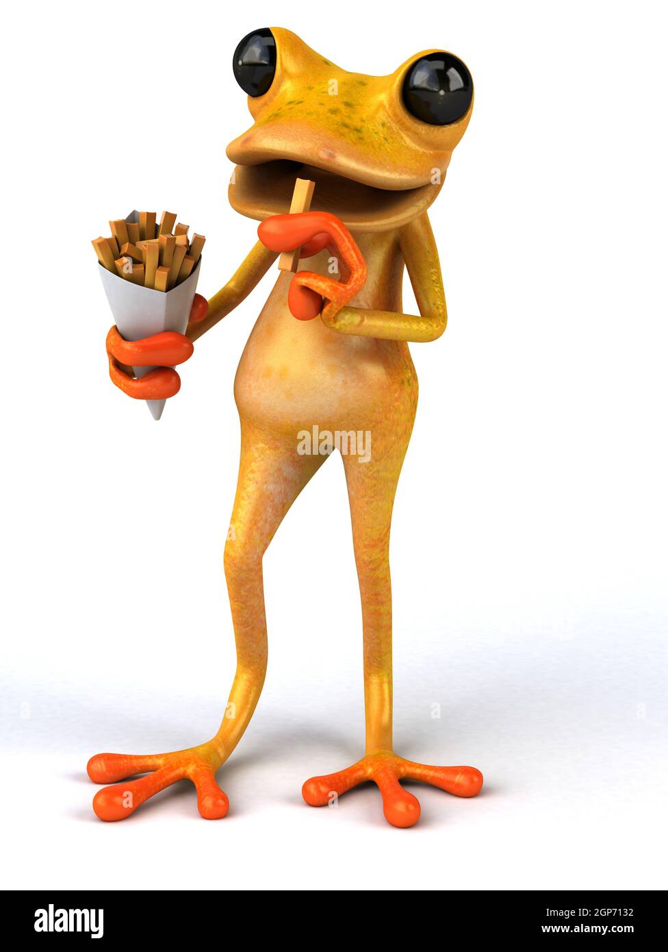 Fun frog- 3D Illustration Stock Photo - Alamy