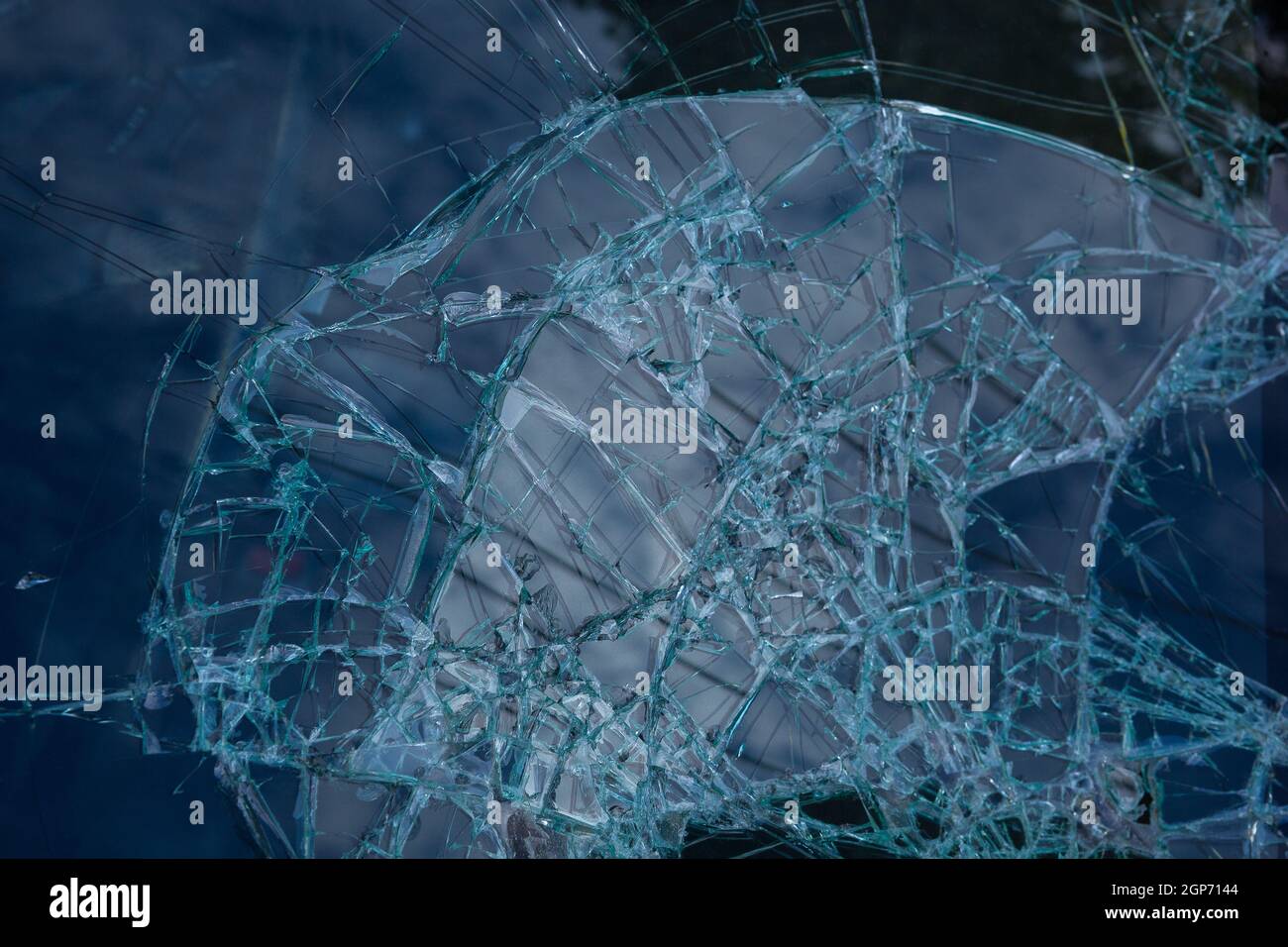 Broken glass. Shattered windshield on car Stock Photo - Alamy