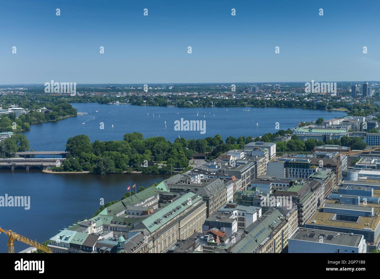Inner Alster Lake and Outer Alster, Hamburg, Germany Stock Photo - Alamy