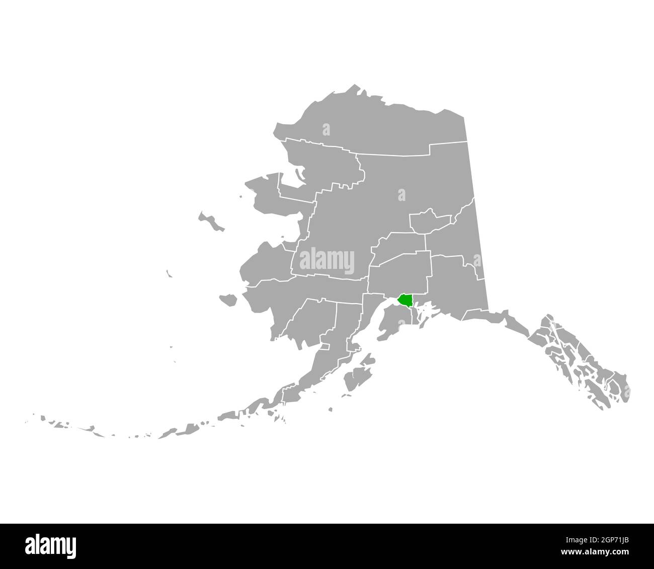 Map of Anchorage in Alaska Stock Photo - Alamy
