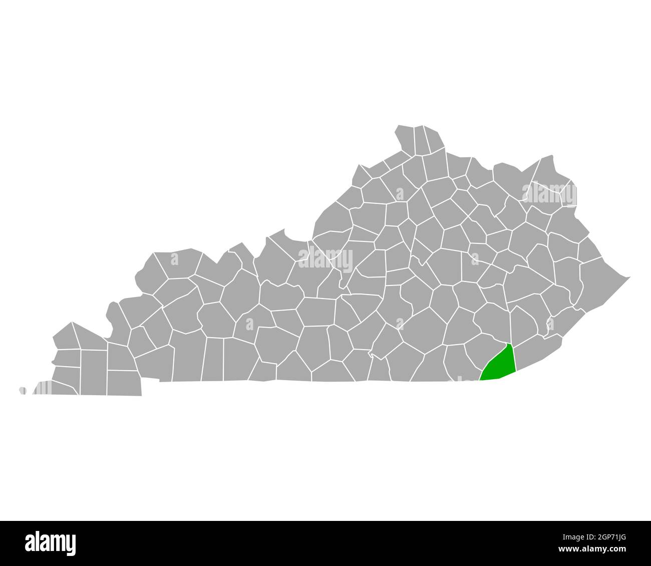 Map of Bell in Kentucky Stock Photo - Alamy