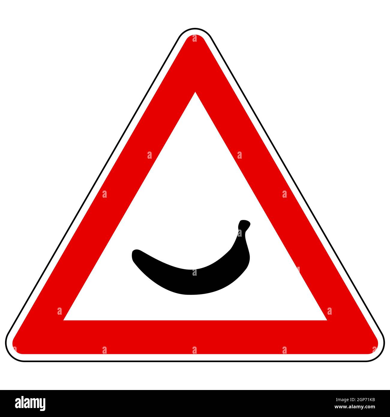 Banana and attention sign Stock Photo - Alamy