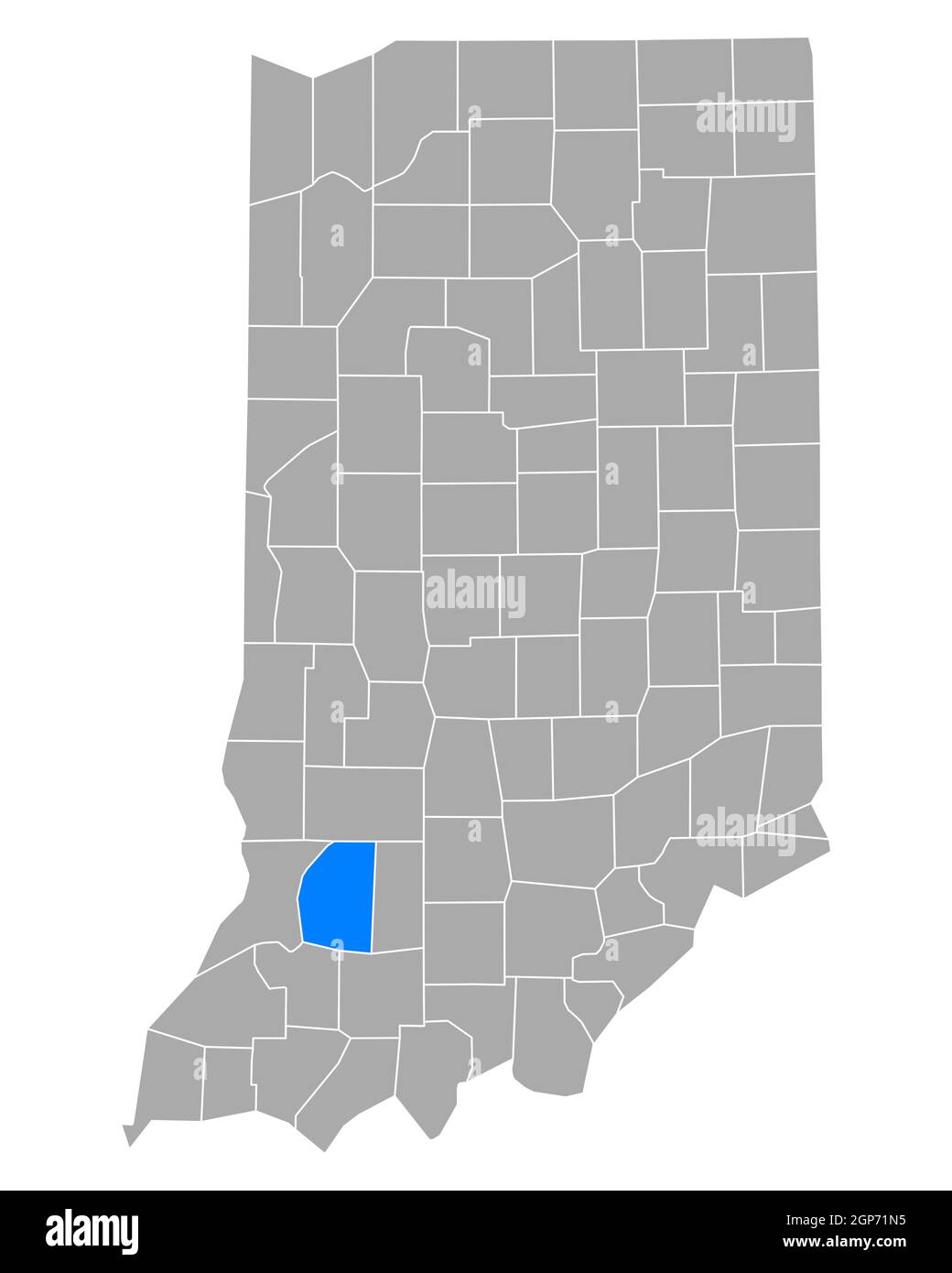 Map of Daviess in Indiana Stock Photo - Alamy