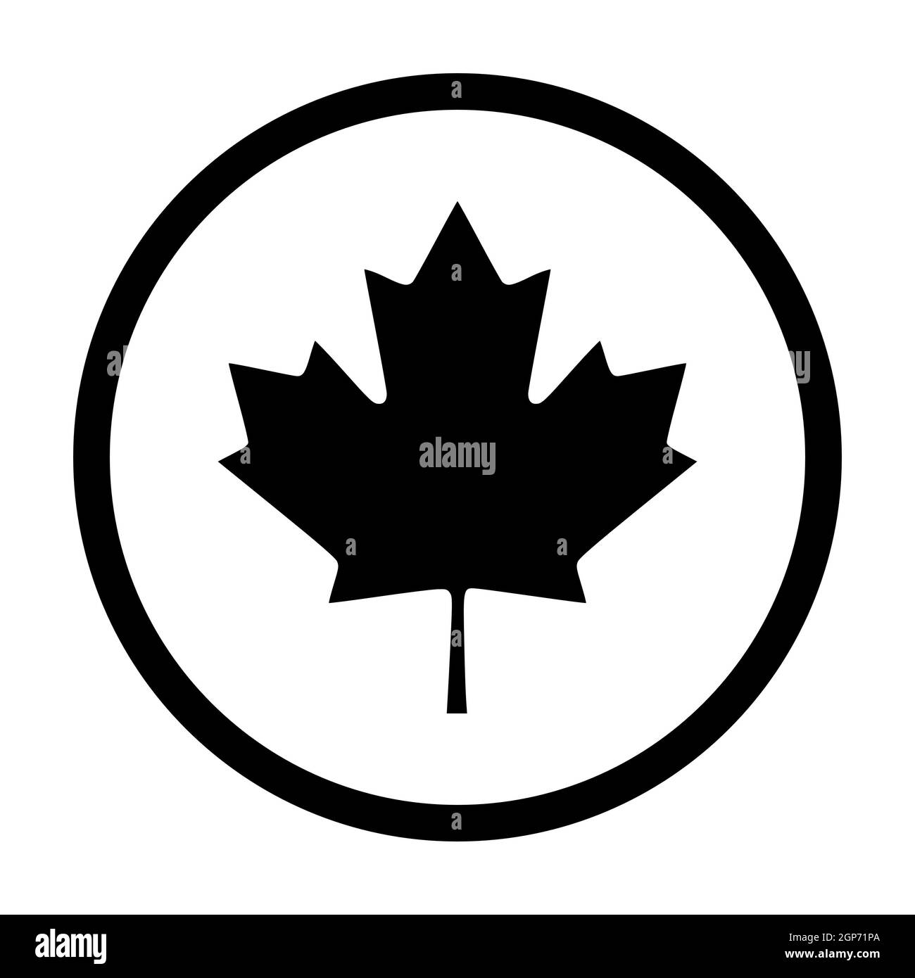 Maple leaf and circle Stock Photo - Alamy