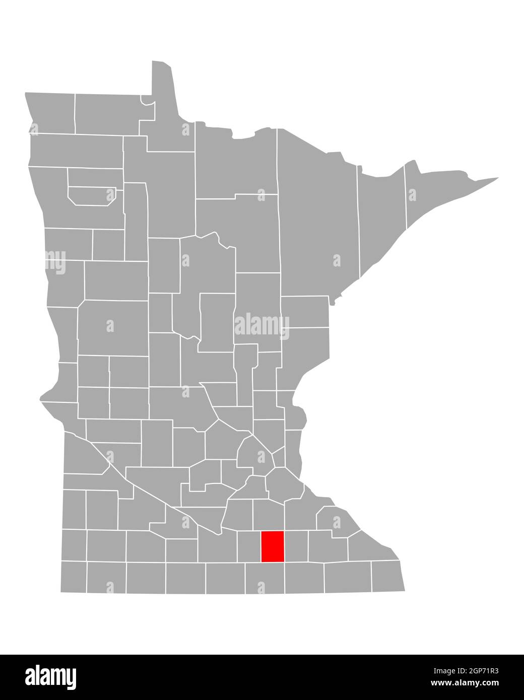 Map of Steele in Minnesota Stock Photo - Alamy