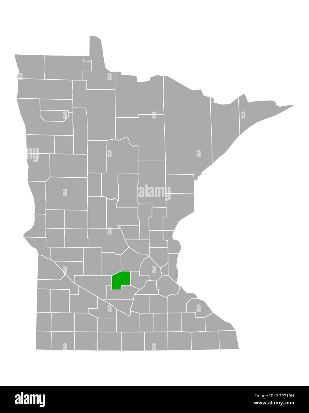 Map of McLeod in Minnesota Stock Photo - Alamy