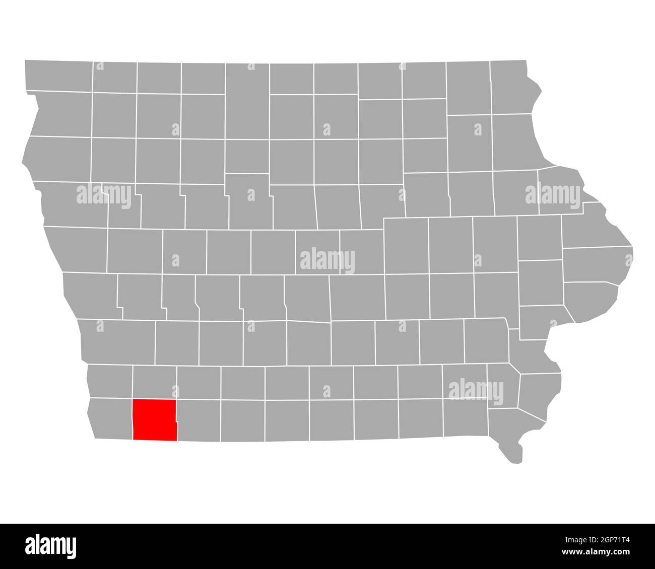 Map of Page in Iowa Stock Photo - Alamy