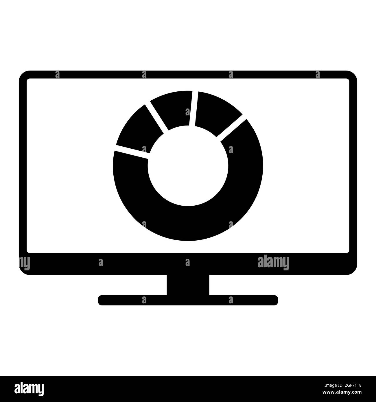 Pie chart and screen Stock Photo - Alamy