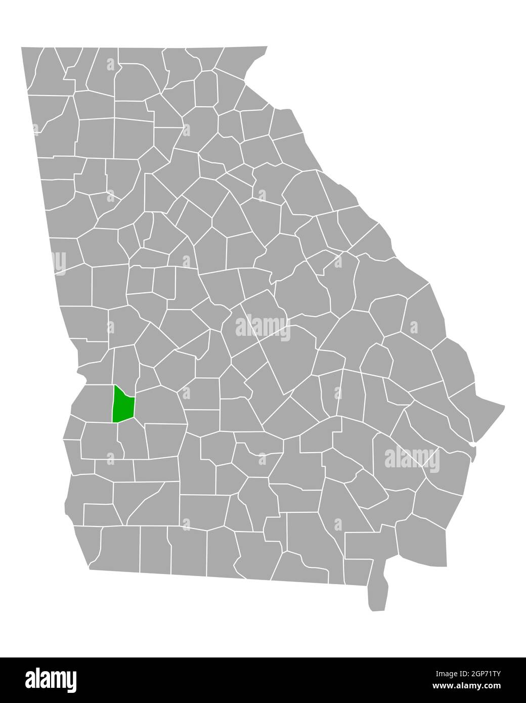Map of Webster in Georgia Stock Photo - Alamy