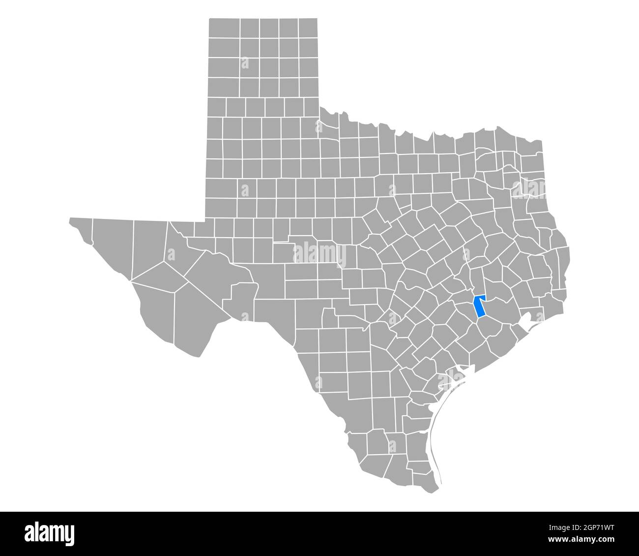 Map of Waller in Texas Stock Photo - Alamy