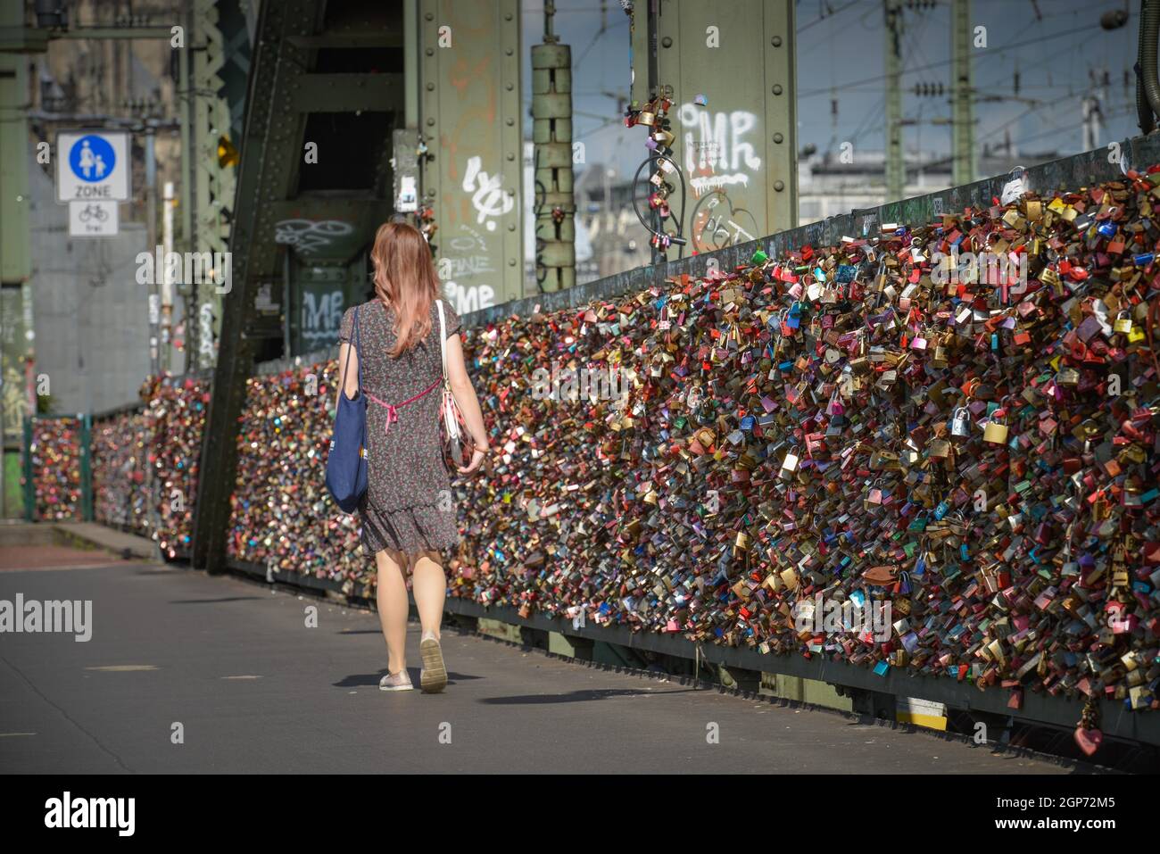 Love locks, Hohenzollern Bridge, Cologne, North Rhine-Westphalia ...