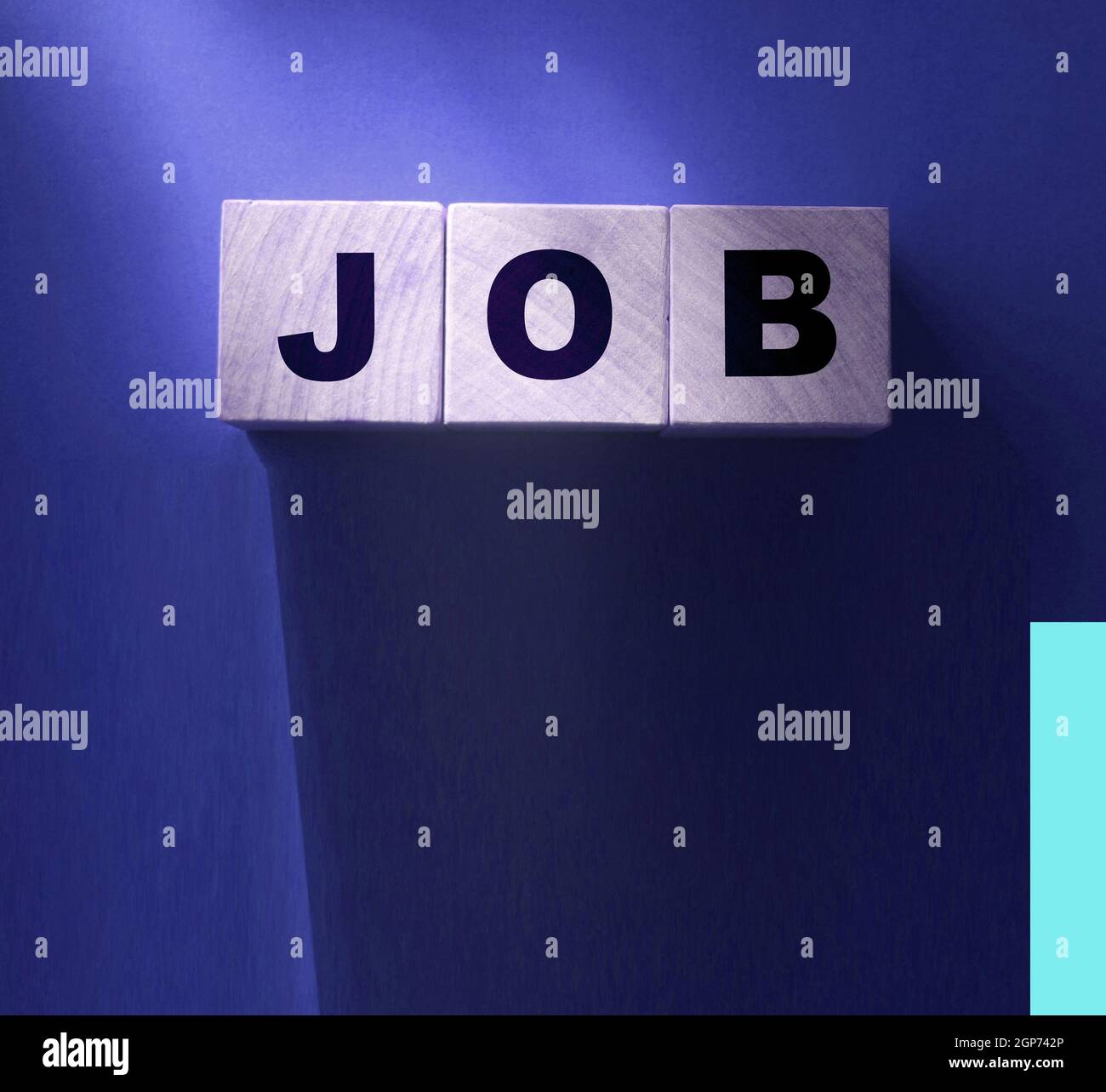 Cubes with the word job on red. Work salary business concept Stock ...