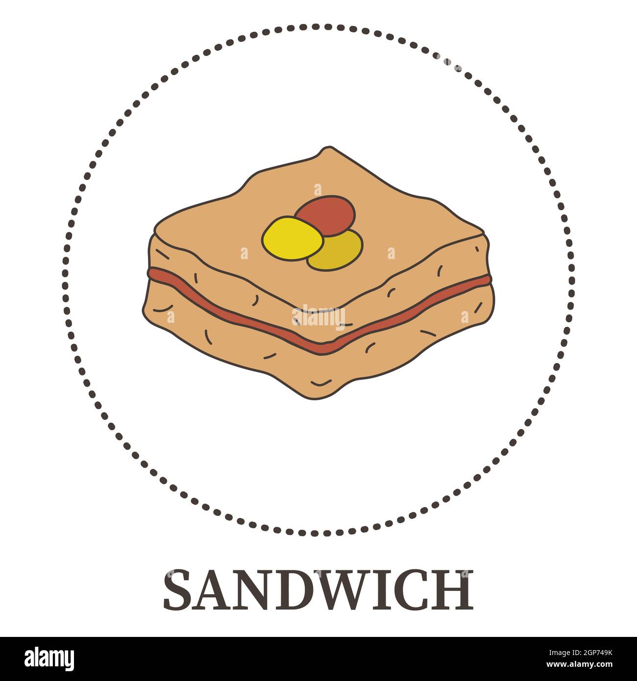 Abstract big sandwich on white background - Vector illustration Stock ...