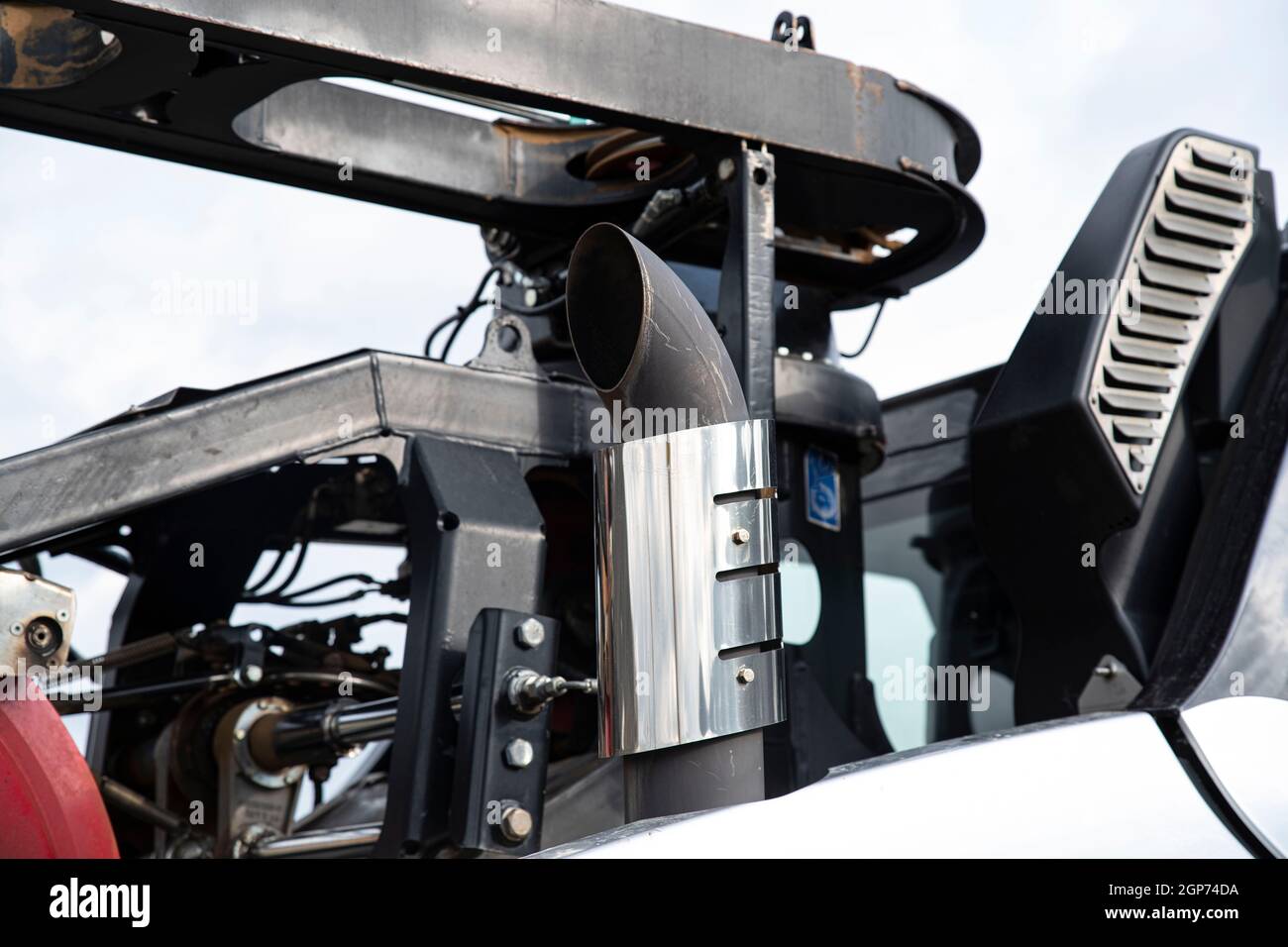 Close-up of a grooming machine for slope maintenance Stock Photo - Alamy