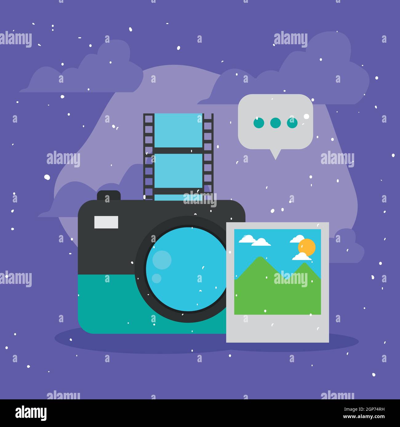 Camera device with picture of multimedia theme Stock Vector Image & Art ...