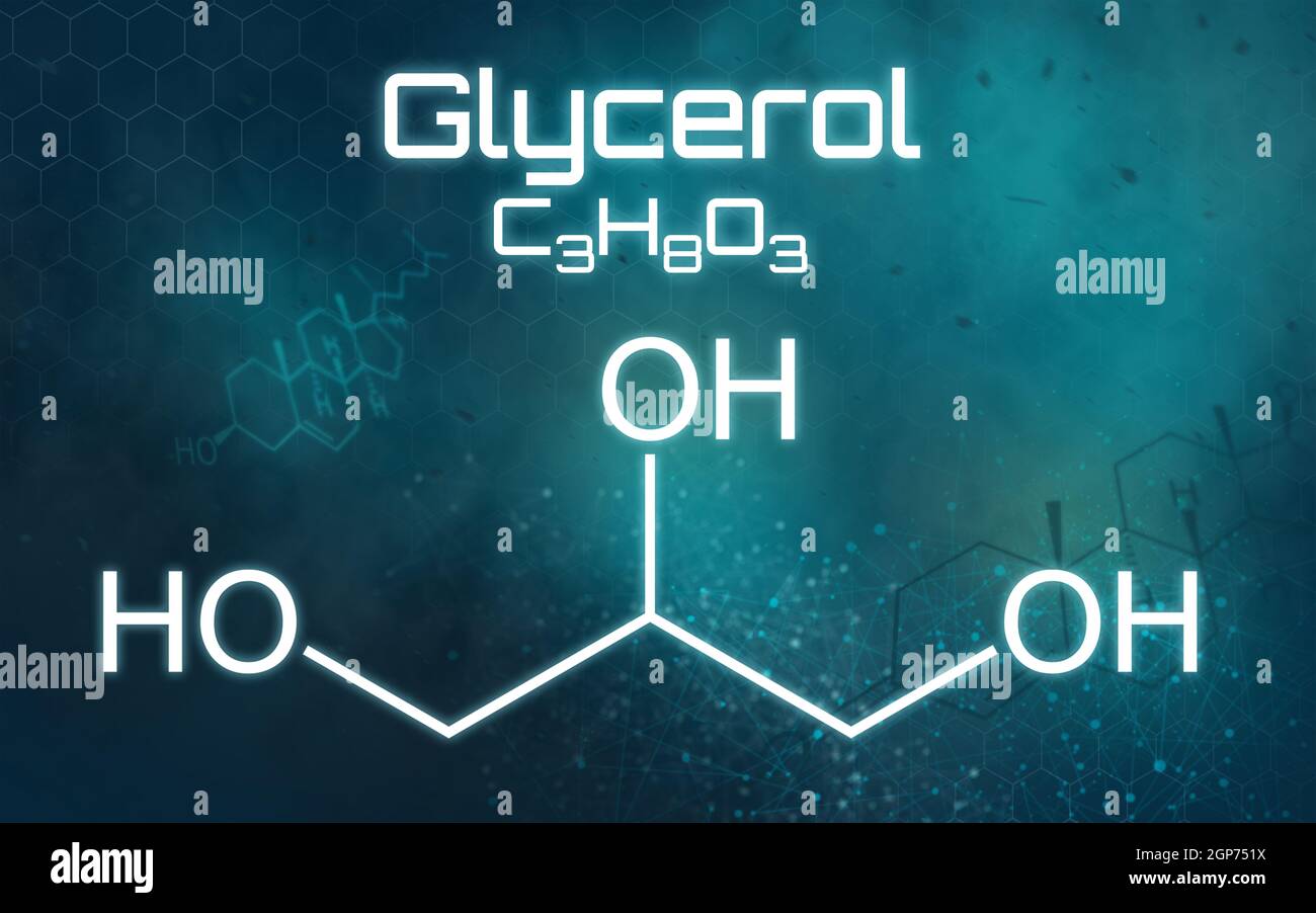 Chemical formula of Glycerol on a futuristic background Stock Photo - Alamy