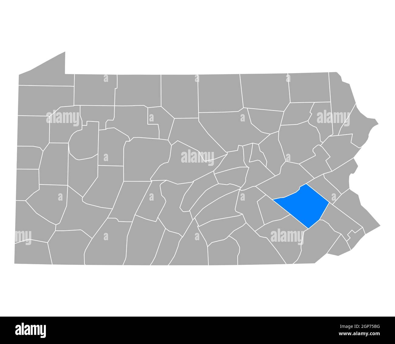 Map of Berks in Pennsylvania Stock Photo - Alamy