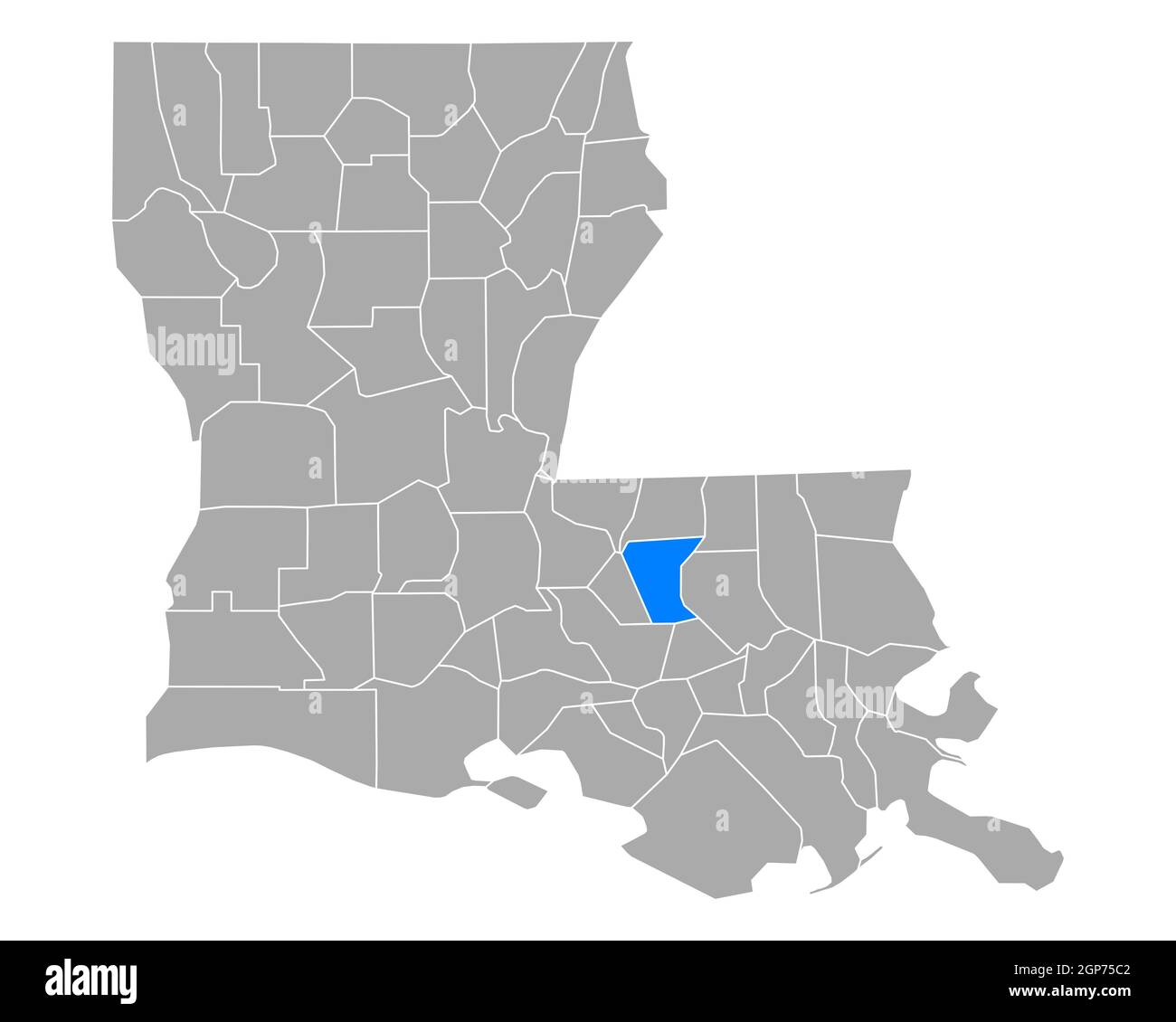 Map of East Baton Rouge in Louisiana Stock Photo - Alamy