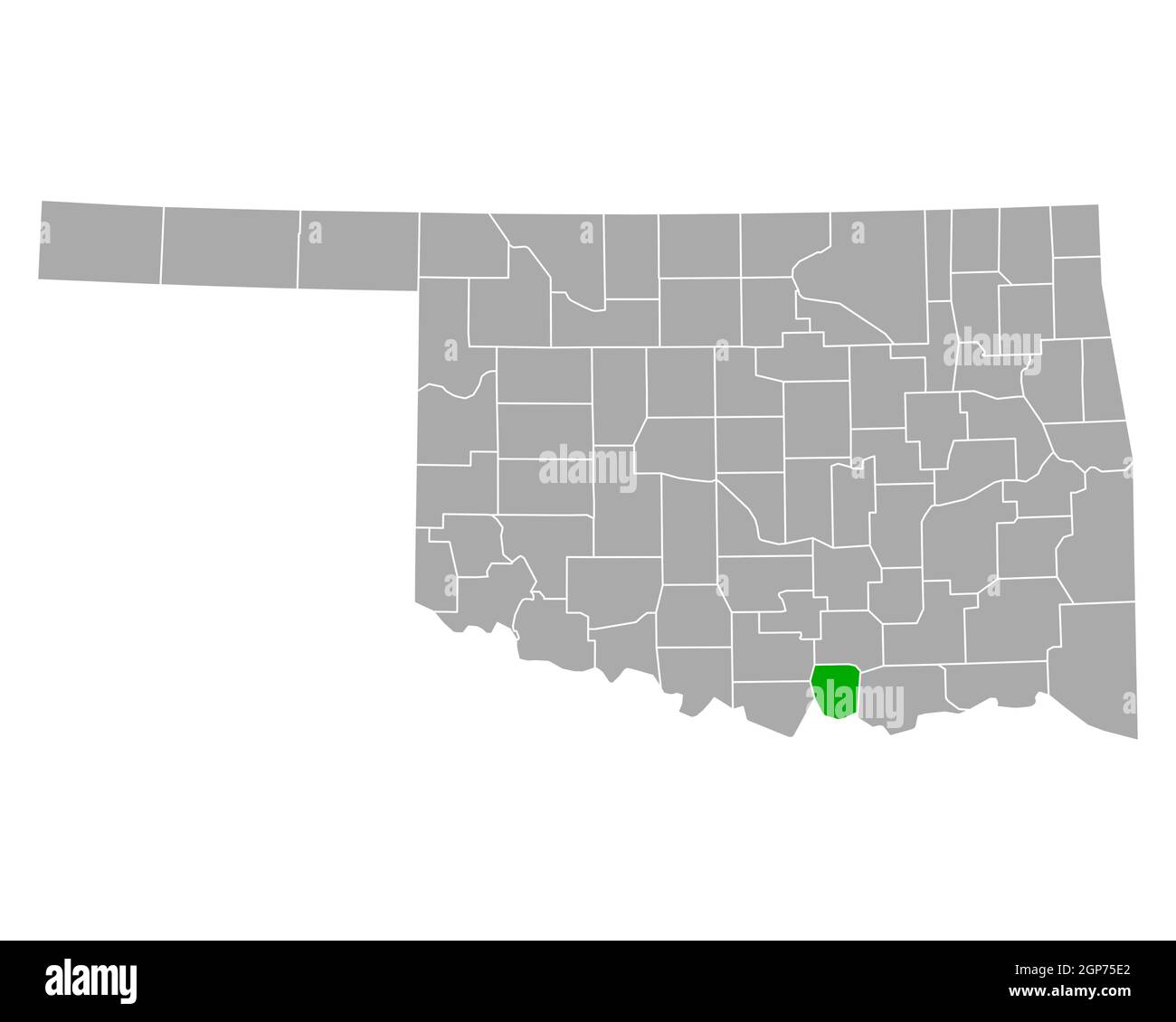 Map of Marshall in Oklahoma Stock Photo - Alamy
