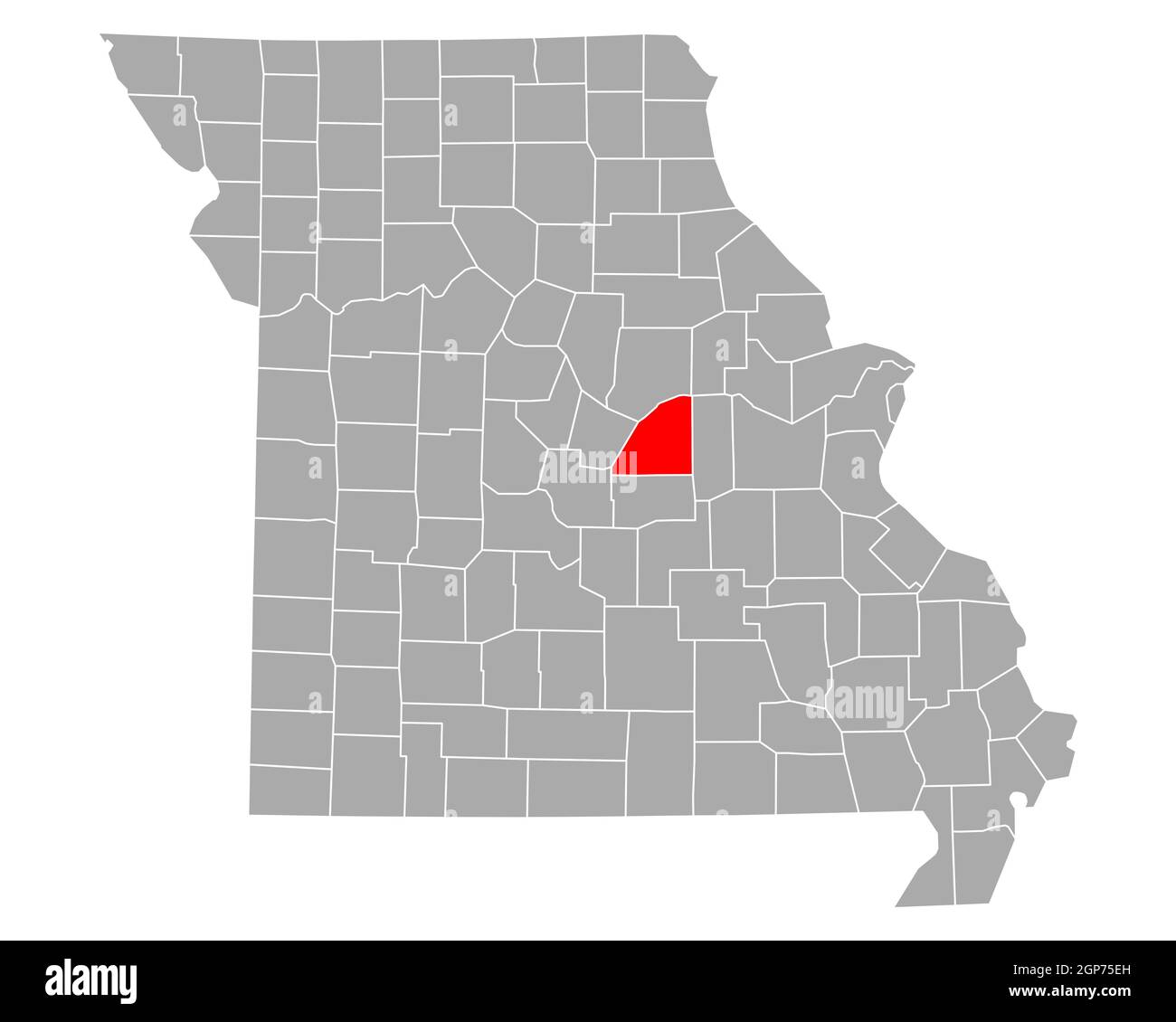 Map of Osage in Missouri Stock Photo - Alamy