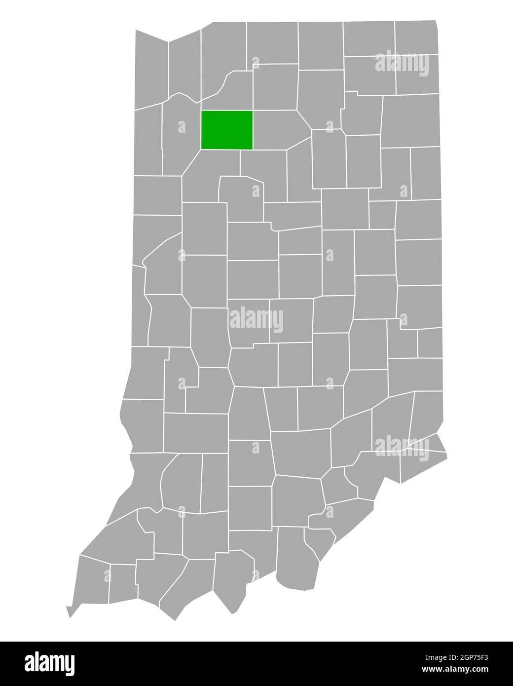 Map of Pulaski in Indiana Stock Photo - Alamy