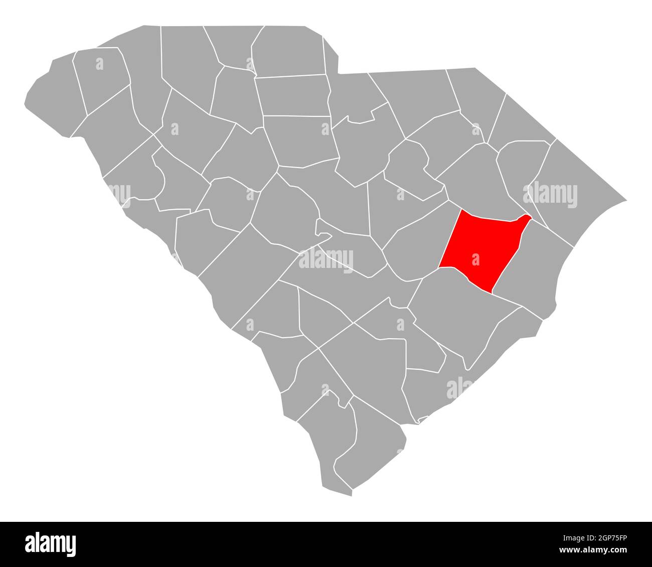 Williamsburg county map hi-res stock photography and images - Alamy