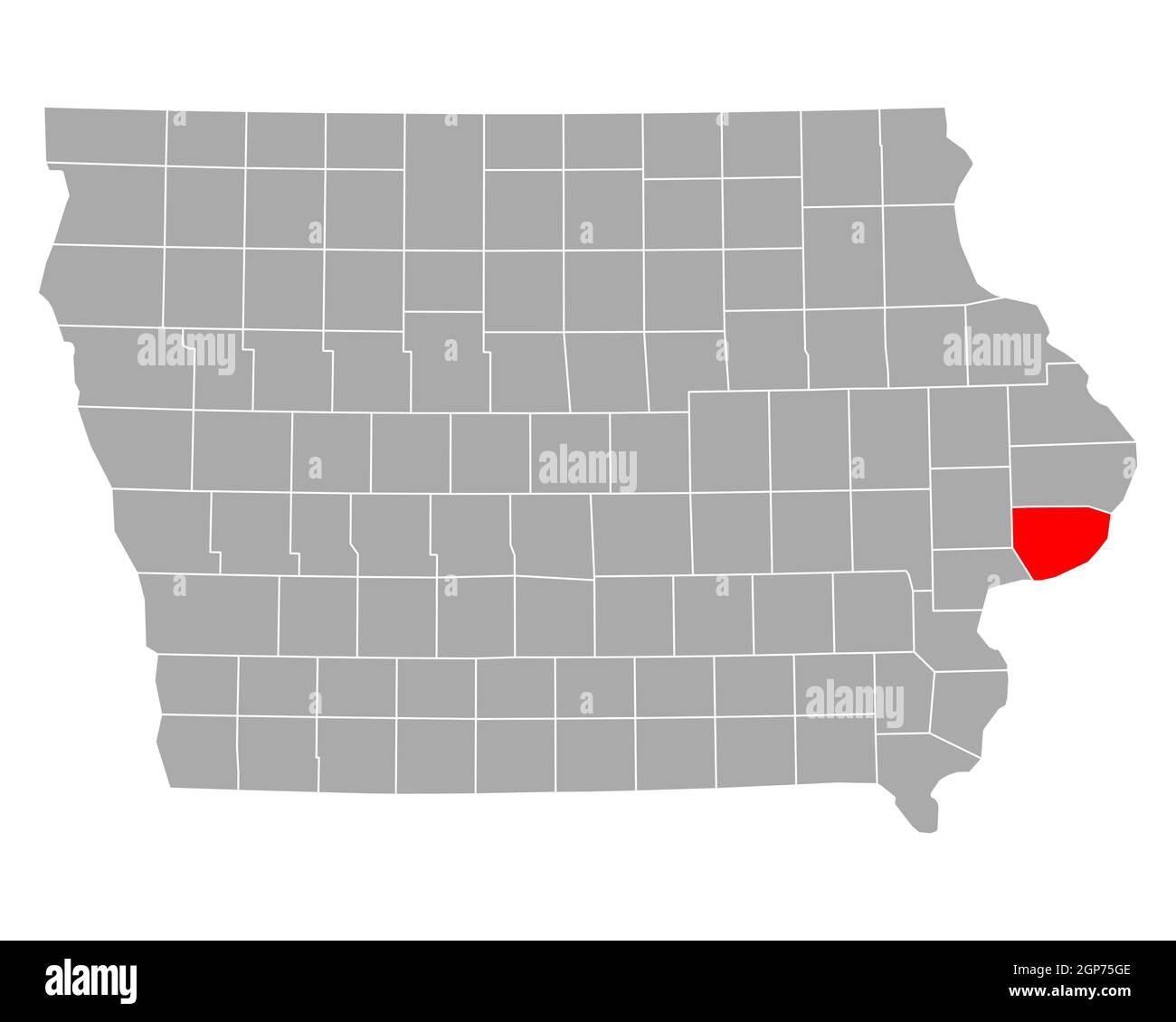 Map of Scott in Iowa Stock Photo - Alamy