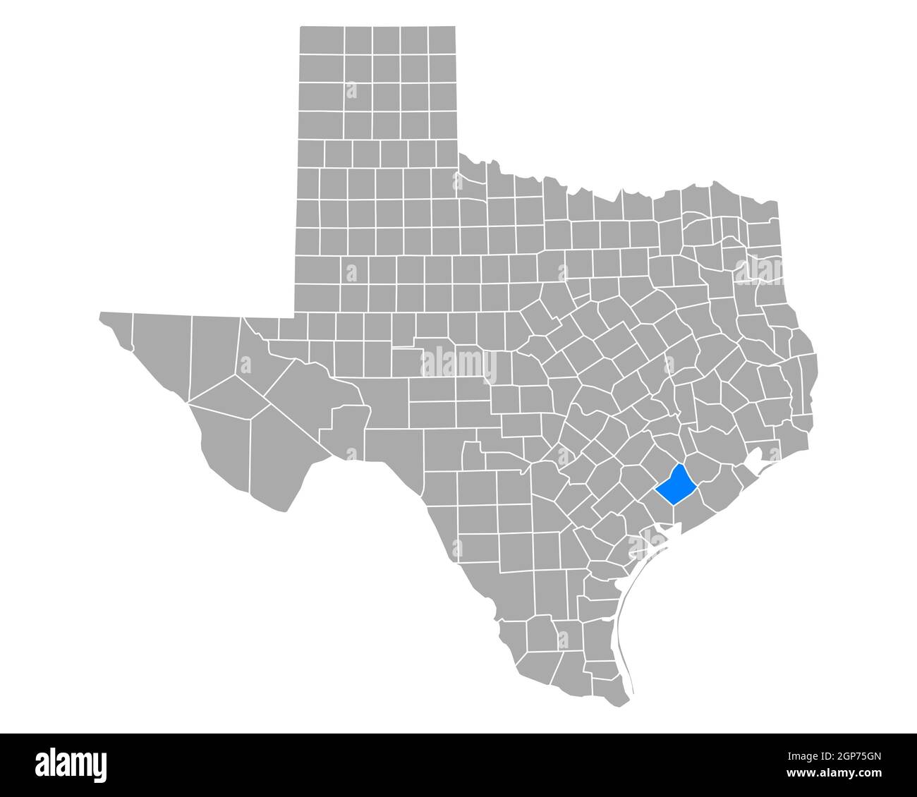 Map of Wharton in Texas Stock Photo - Alamy