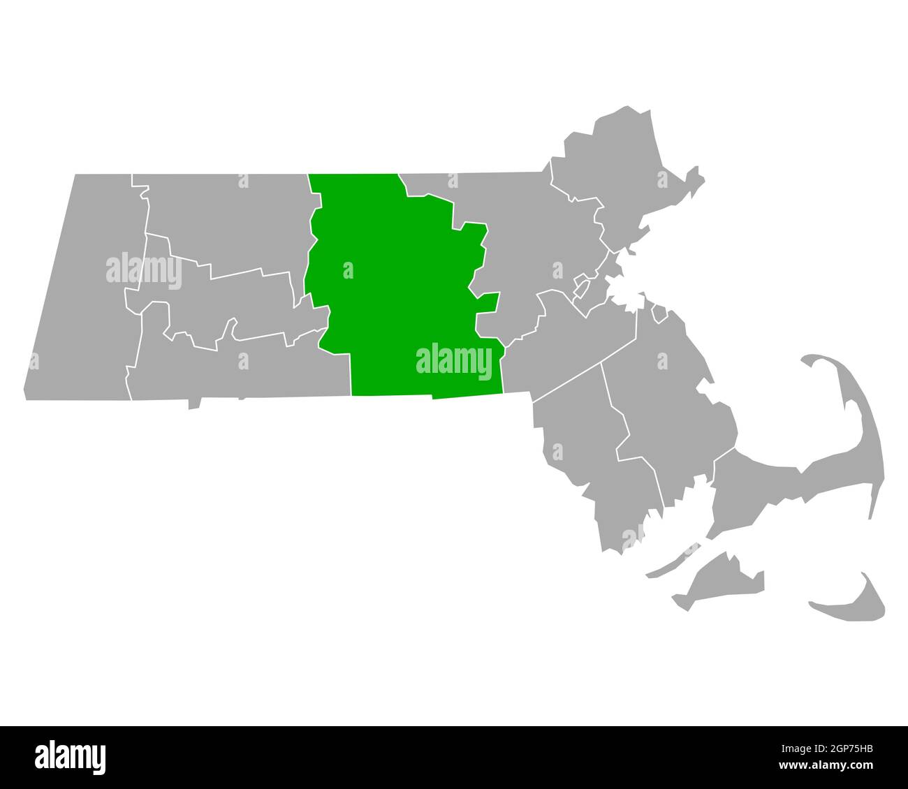 Map of worcester hi-res stock photography and images - Alamy