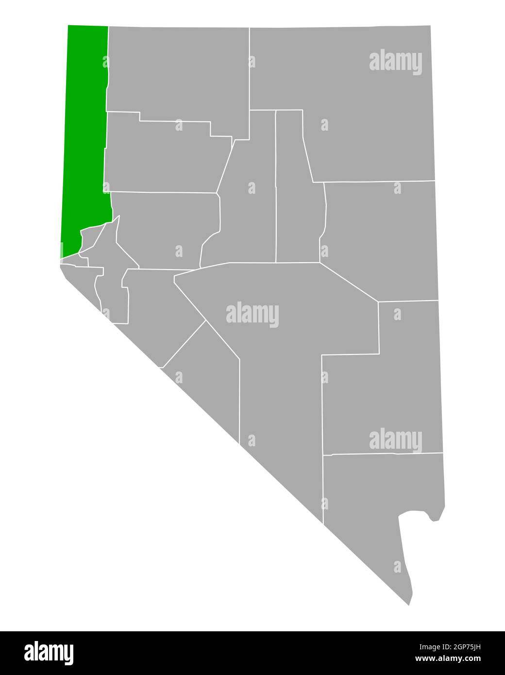 Map of Washoe in Nevada Stock Photo - Alamy