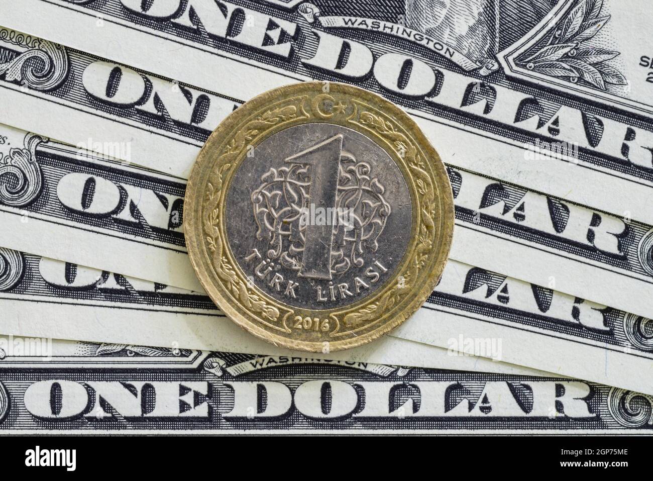 US dollar and Turkish lira Stock Photo - Alamy