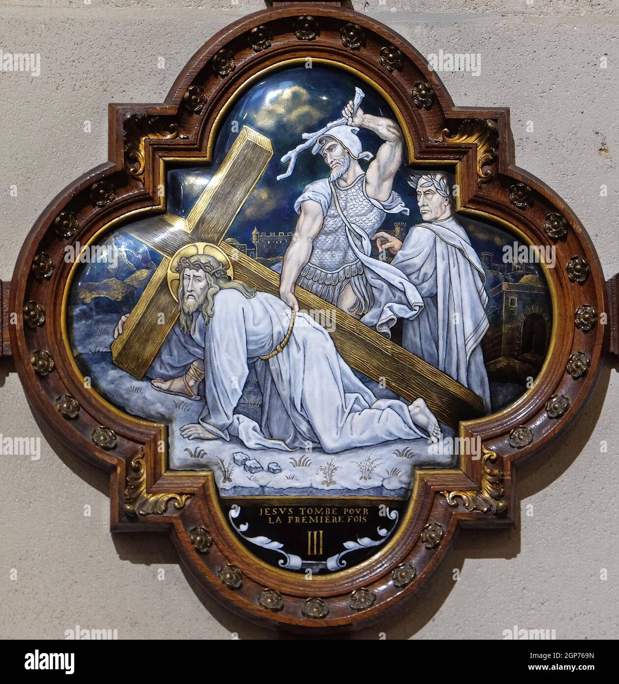 3rd Stations of the Cross, Jesus falls the first time, St Francis ...