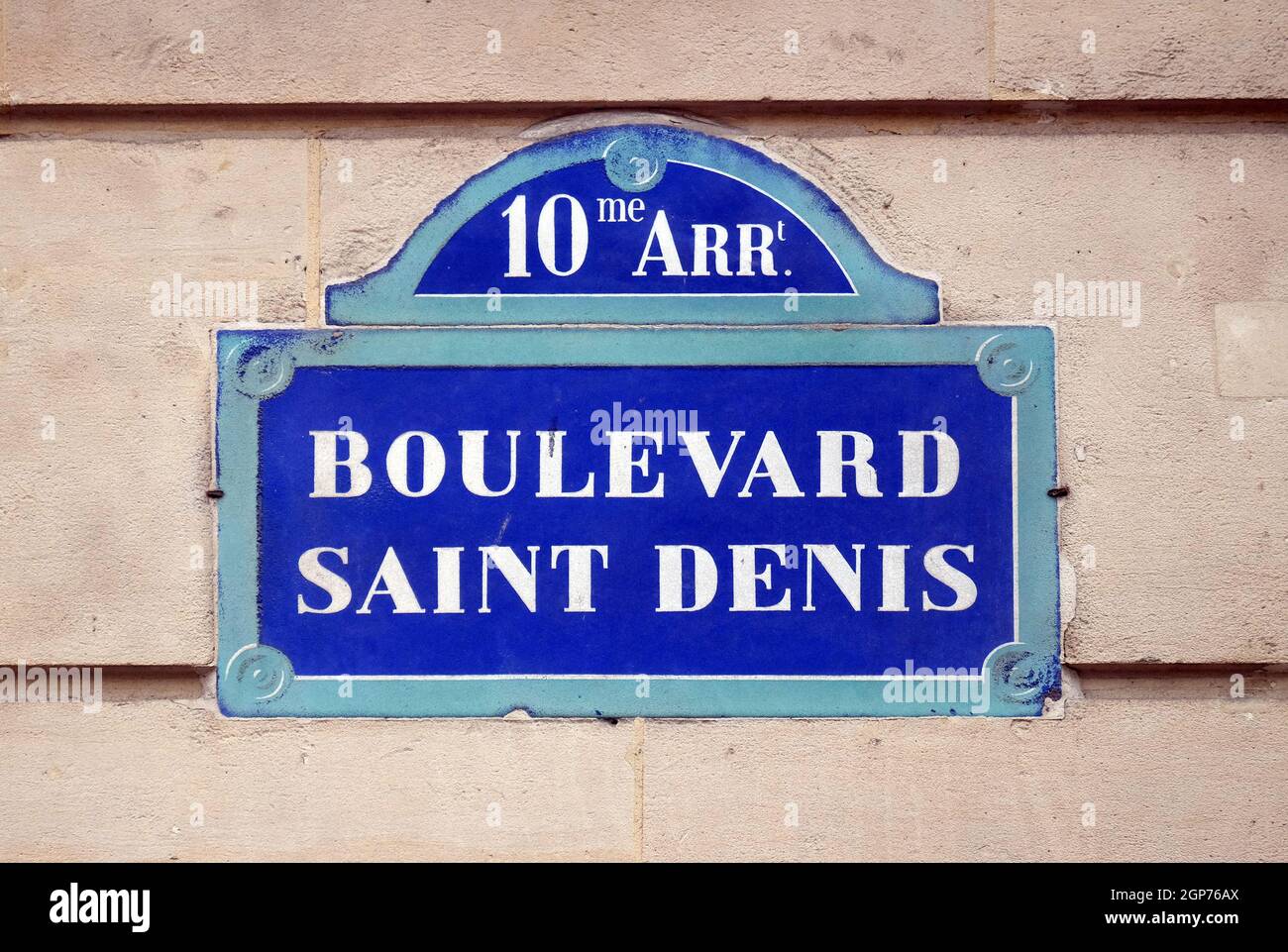 Boulevard Saint Denis sign in Paris, France Stock Photo - Alamy