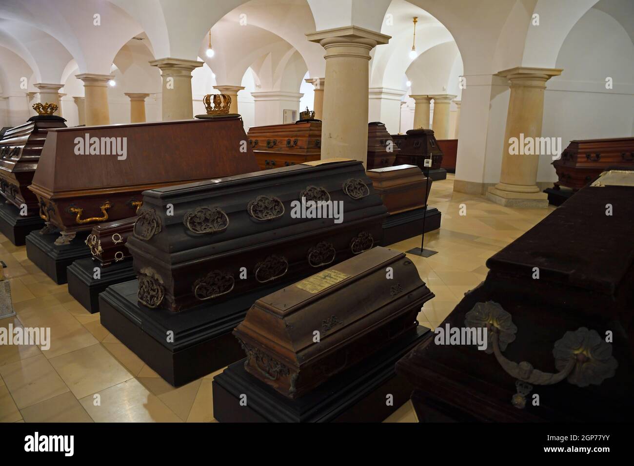 Coffins in the Hohenzollern Crypt, Berlin Cathedral, Berlin, Germany ...