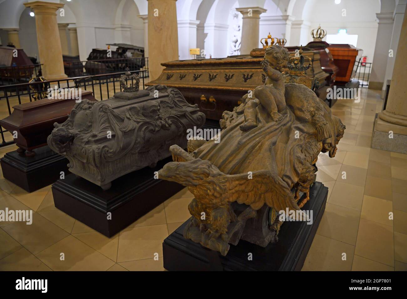 Coffins in the Hohenzollern Crypt, Berlin Cathedral, Berlin, Germany ...