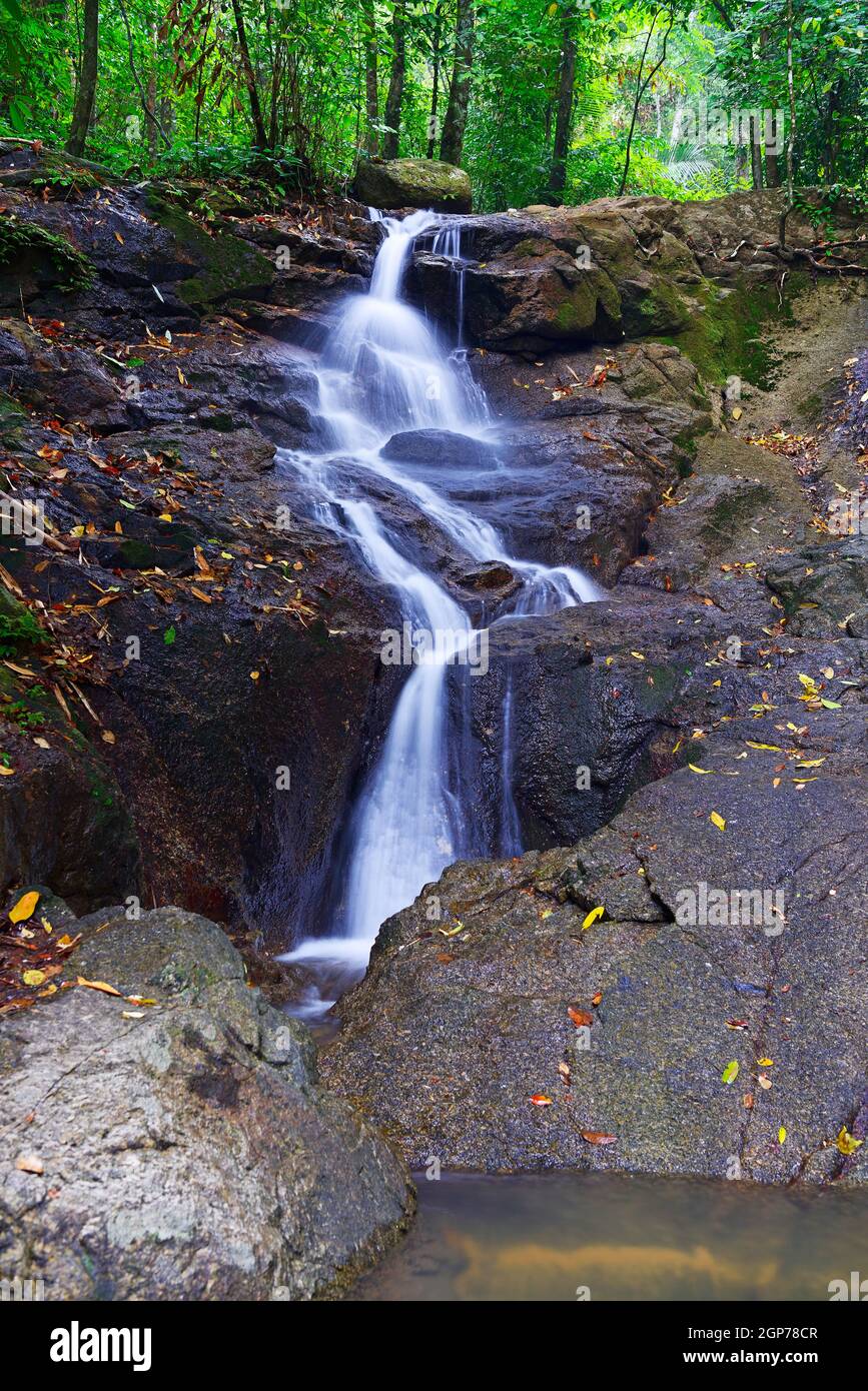 Cascades of Kathu Waterfall, Phuket, Thailand Stock Photo - Alamy