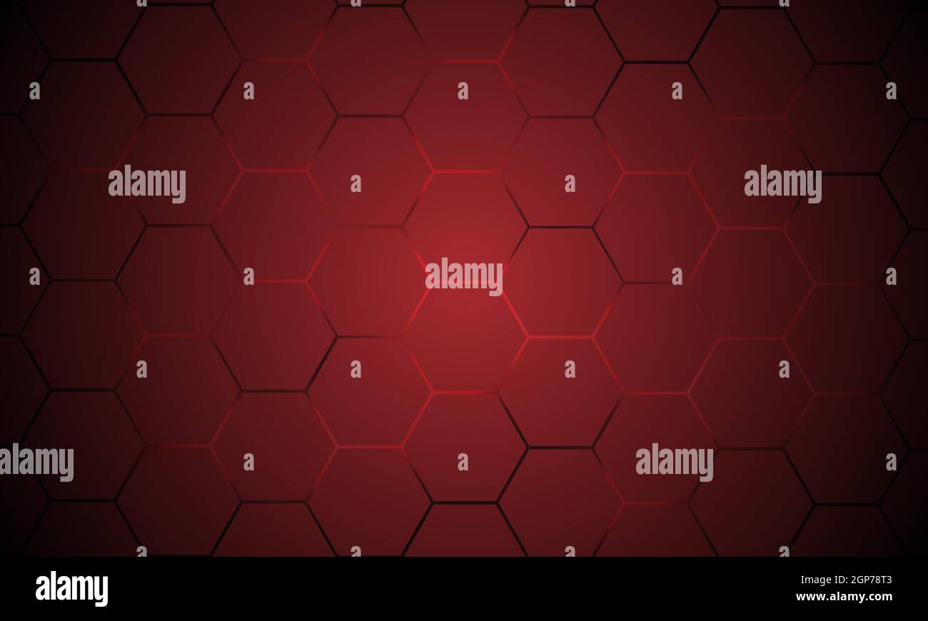Red hexagon pattern hi-res stock photography and images - Alamy