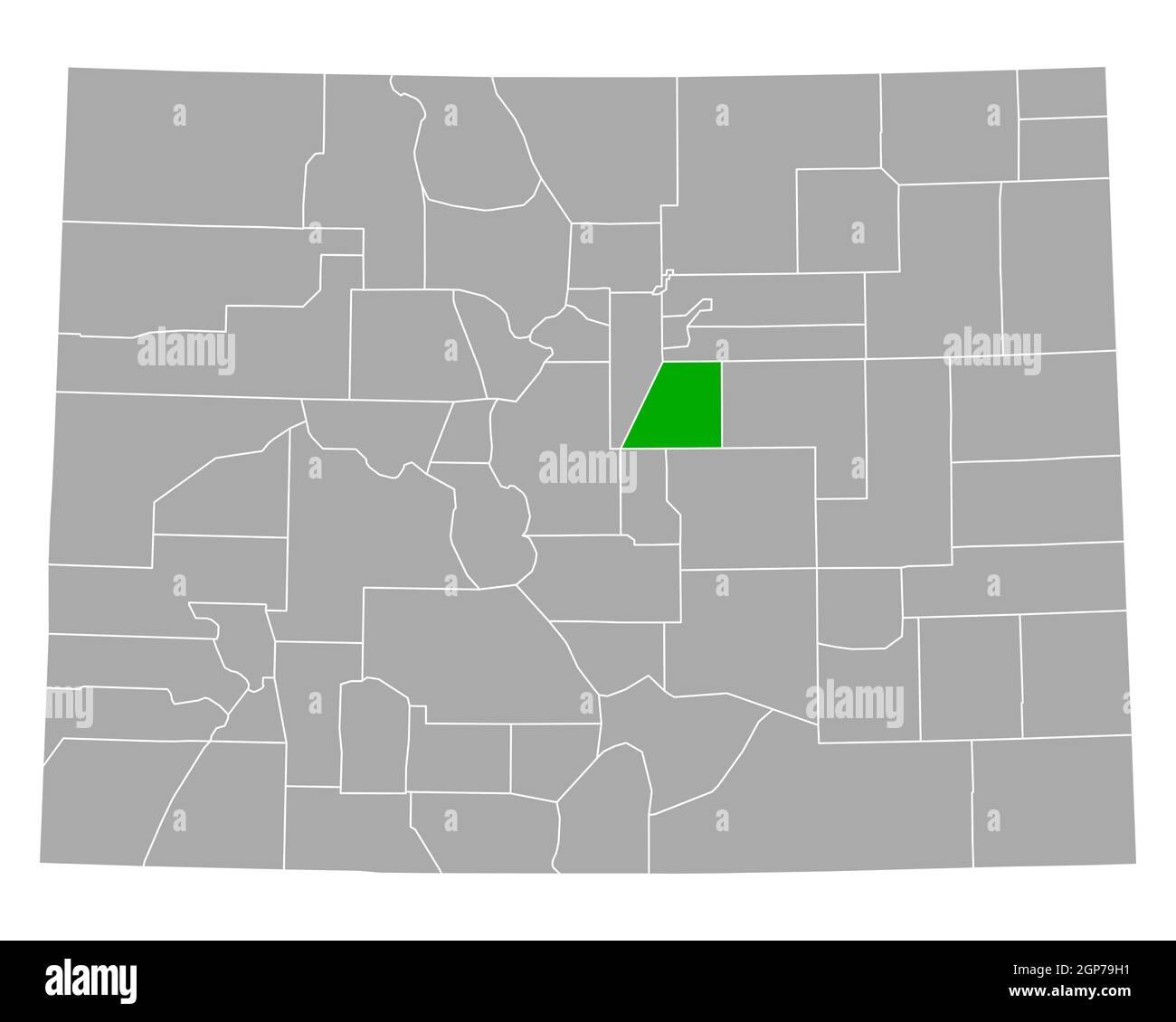 Map of Douglas in Colorado Stock Photo - Alamy