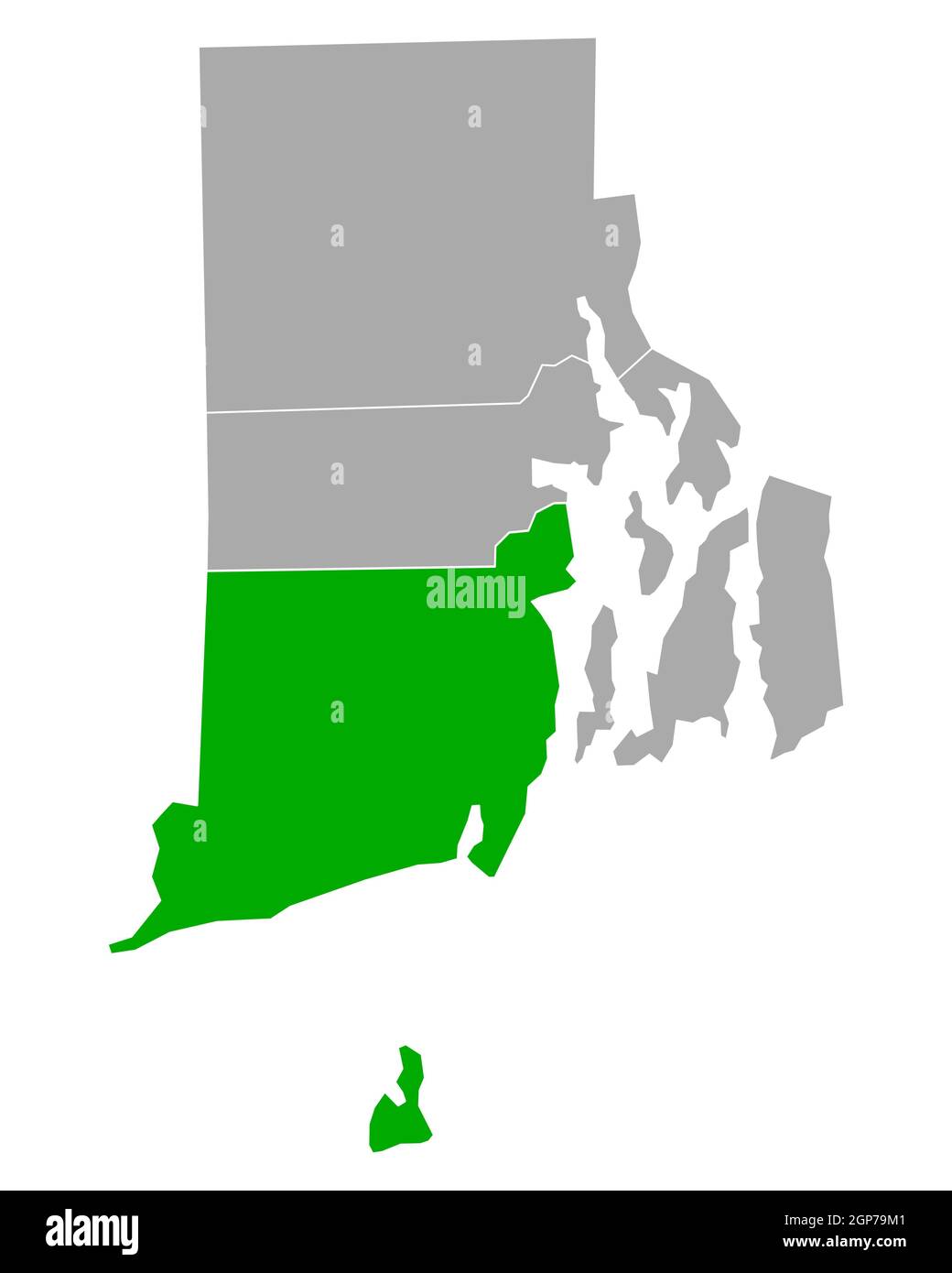 Rhode island county map Cut Out Stock Images & Pictures - Alamy