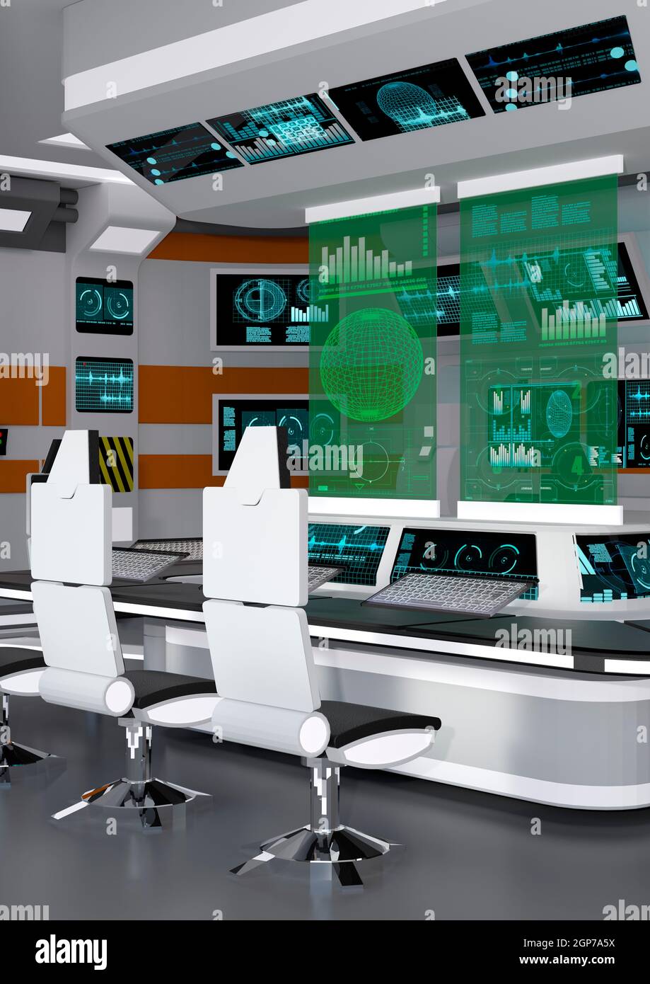 Futuristic command center interior hi-res stock photography and images ...