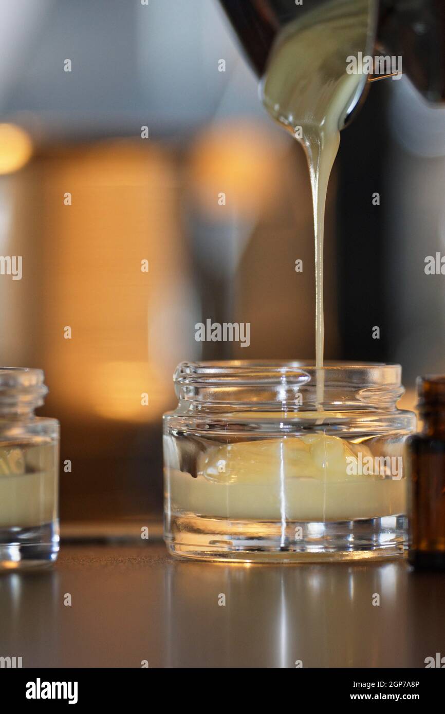 Selfmade creme filled in glasses Stock Photo - Alamy