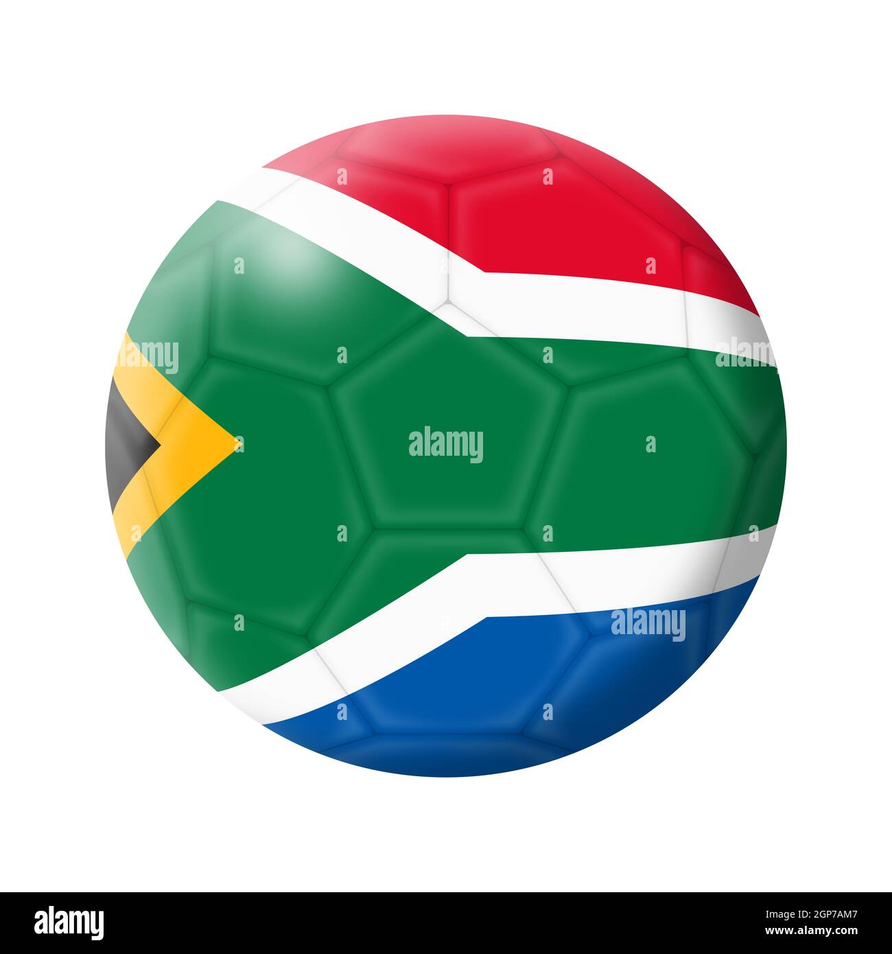 A Republic of South Africa soccer ball football illustration isolated ...