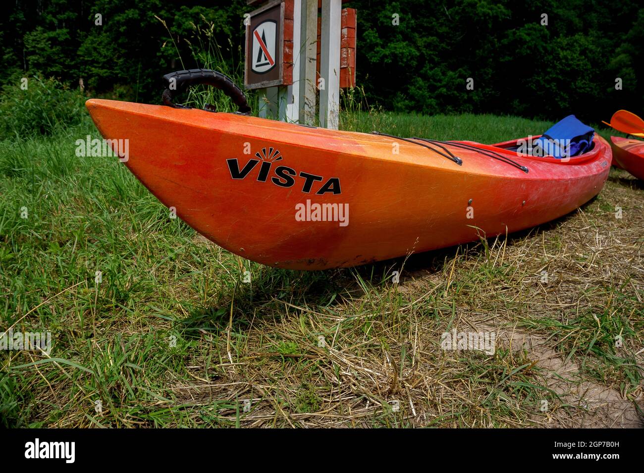 Kayak on the ground Stock Photo - Alamy