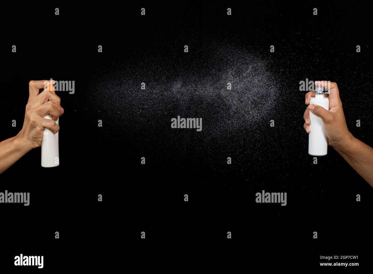 Spray, Pulverized fluid getting out from a container withstood by a ...