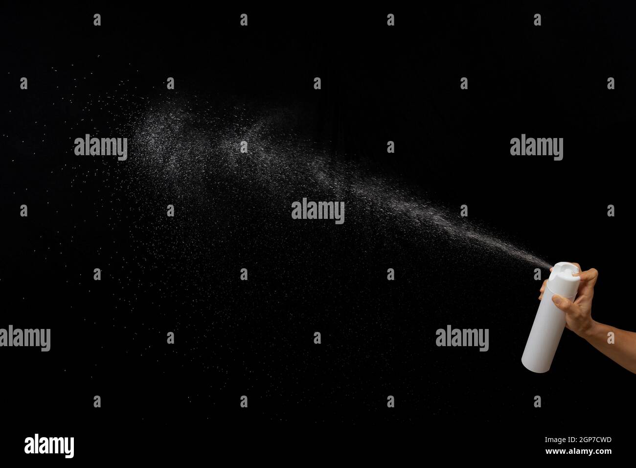 Spray, Pulverized fluid getting out from a container withstood by a ...