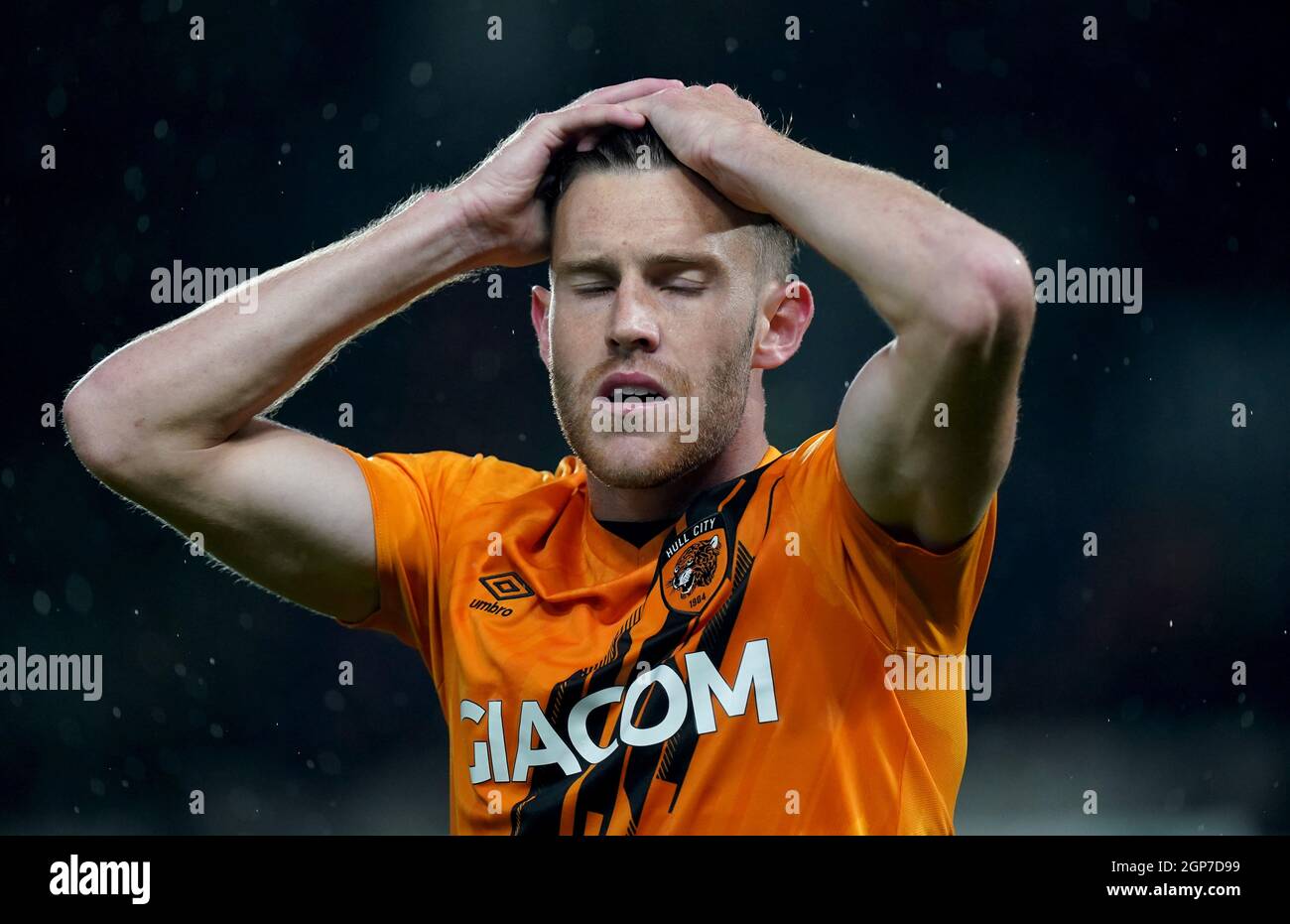Hull City's Ryan Longman reacts during the Sky Bet Championship match ...